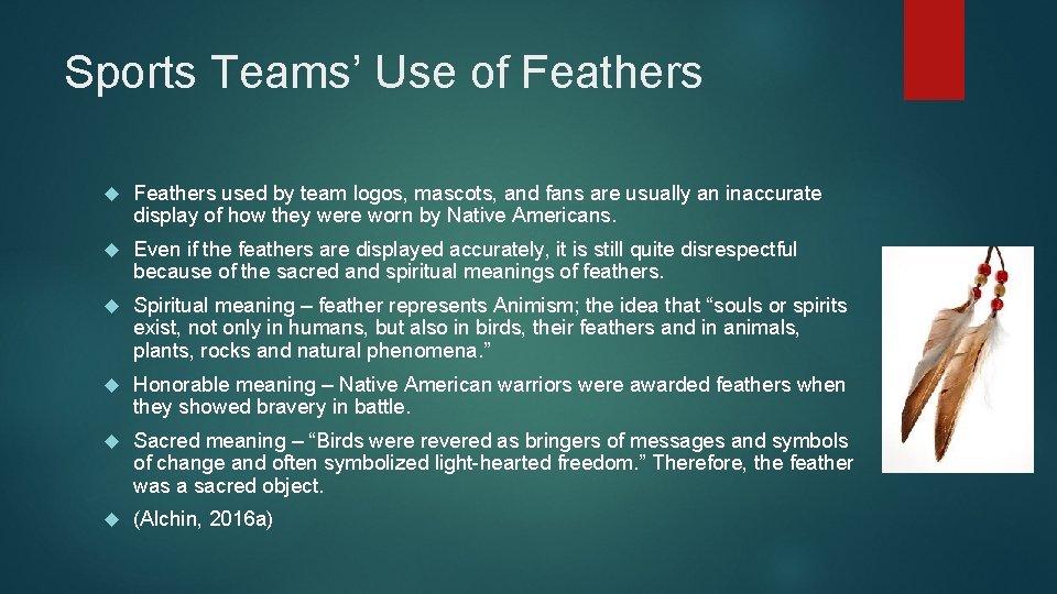 Native Americans as Mascots in Sports AARON DEAR