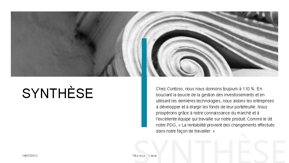 PRSENTATION PROMOTIONNELLE Mirjam Nilsson PROPOS Chez Contoso nous