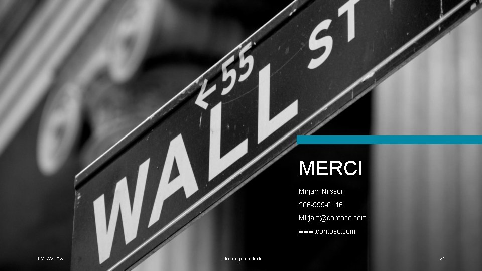 PRSENTATION PROMOTIONNELLE Mirjam Nilsson PROPOS Chez Contoso nous