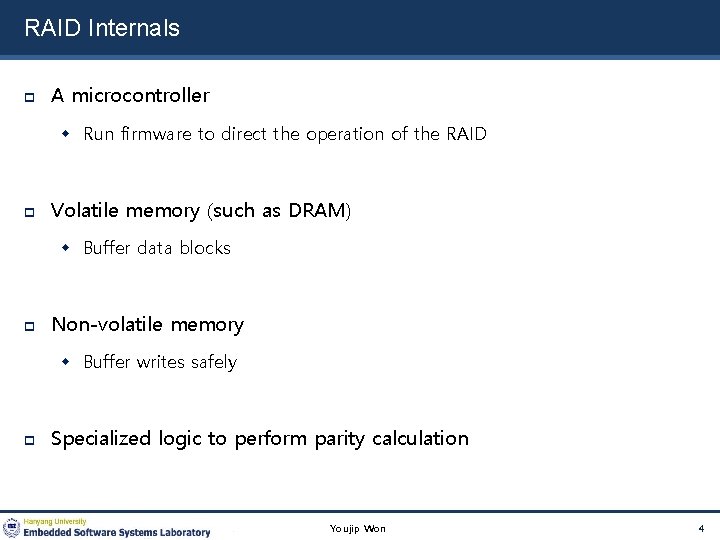 38 RAID Operating System Three Easy Pieces Youjip