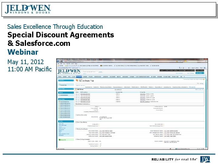 Sales Excellence Through Education Special Discount Agreements Salesforce