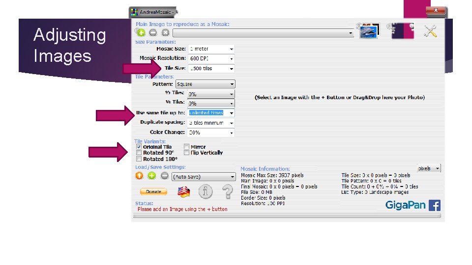 Instructional Presentation for Creating an Andrea Mosaic Objectives