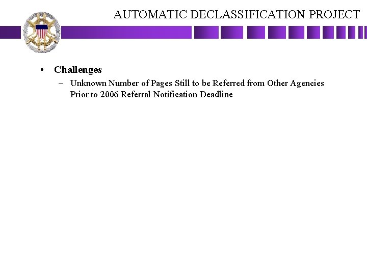 UNCLASSIFIED AUTOMATIC DECLASSIFICATION PROJECT Joint Staff Automatic ...