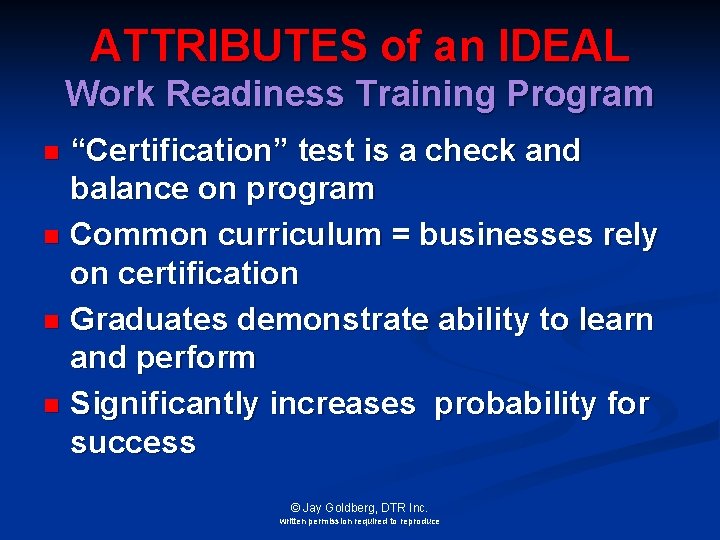The Proper Way to Teach Work Readiness by