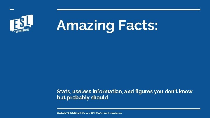 Amazing Facts Stats useless information and figures you