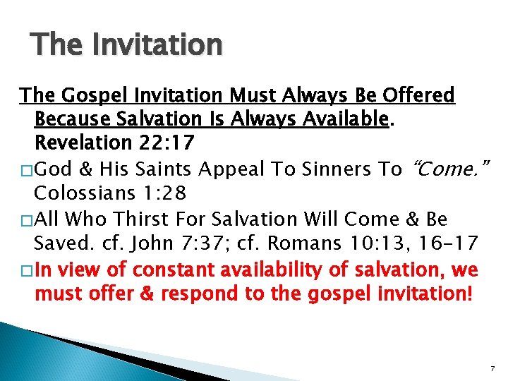 The Invitation Revelation 22 12 17 1 The