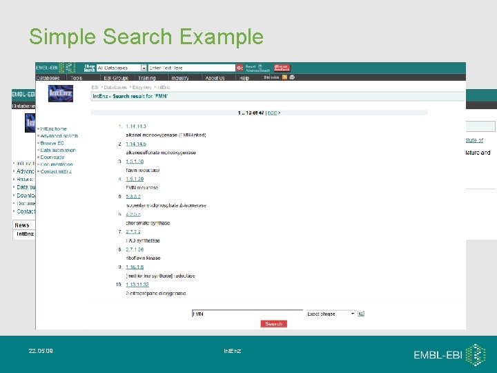 Int Enz Integrated relational Enzyme database EBI is