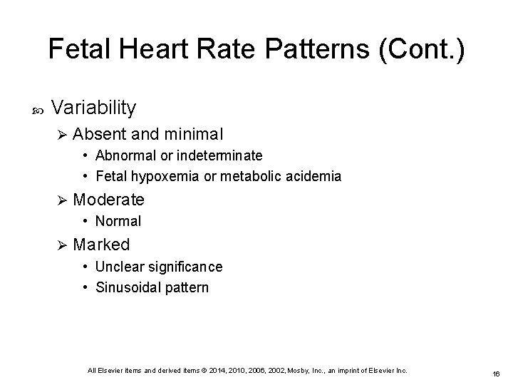 Chapter 15 Fetal Assessment During Labor All Elsevier