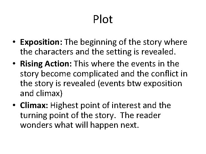 Elements of a Story Setting Place Time Weather