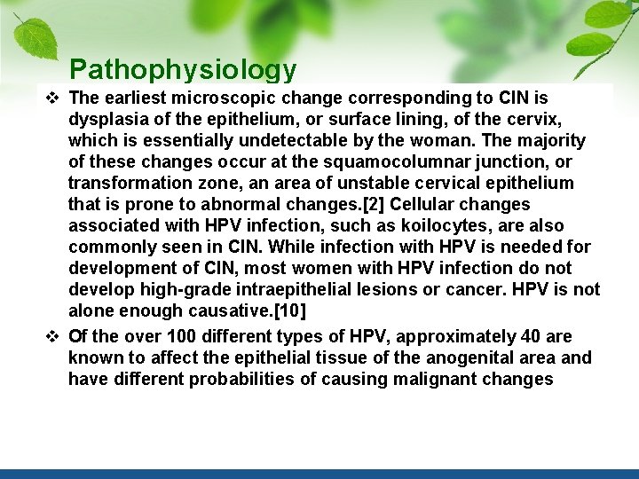 Cervical Intraepithelial Neoplasia CIN Cervical Intraepithelial Neoplasia v