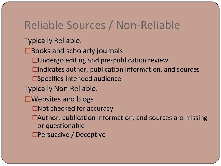 Introduction to Research Skills The Three Stages of