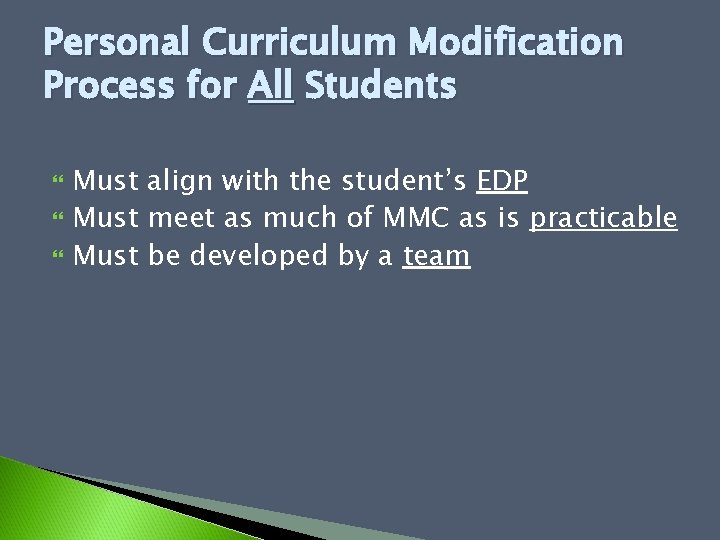 Michigan Merit Curriculum Graduation Requirements the Personal Curriculum