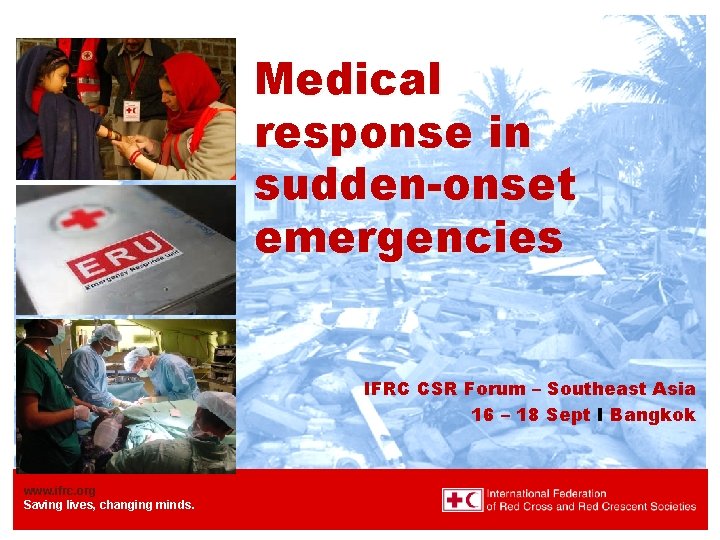 Medical response in suddenonset emergencies IFRC CSR Forum