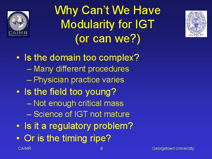 IGT System Design Kevin Cleary Ph D Imaging