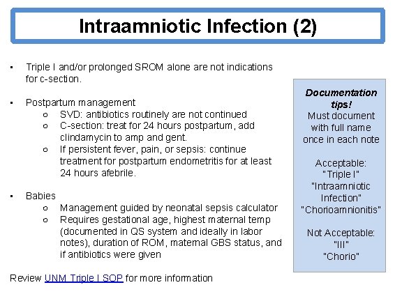 Intraamniotic Infection 1 Polymicrobial infection of the amniotic