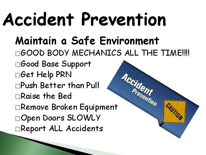 Safety CNA 2 OSBN Curriculum National Pt Safety