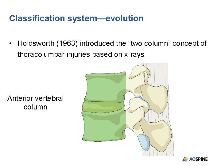 Classification and management of thoracolumbar fractures A summary