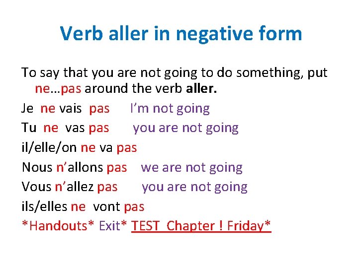 Warm up Write five sentences about things you