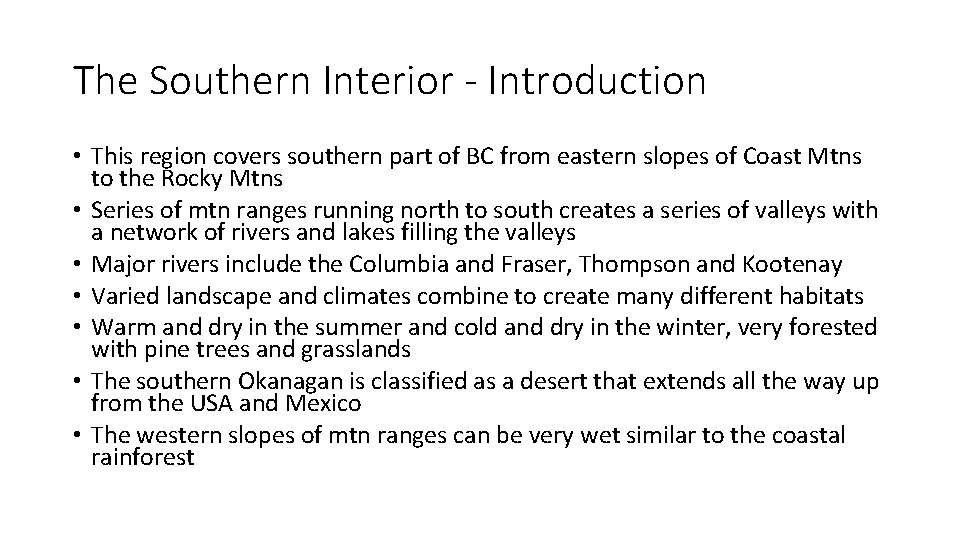 BC First Nations Studies Chapter 1 Regions of