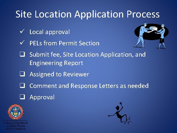 SITE LOCATION AND DESIGN APPROVAL FOR DOMESTIC WASTEWATER