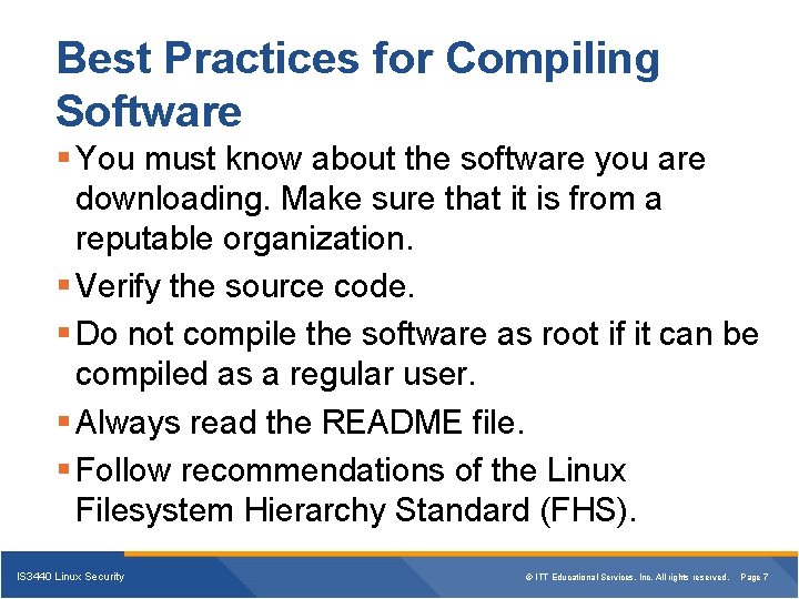 IS 3440 Linux Security Unit 8 Software Management