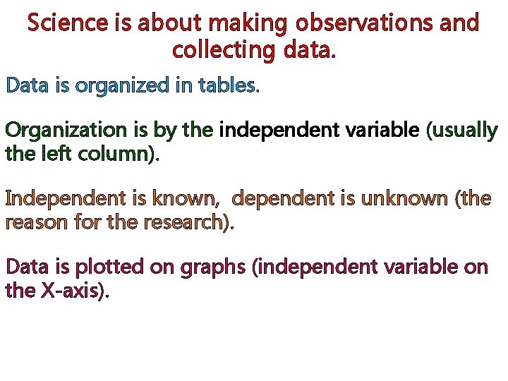 DATA Science is about making observations and collecting