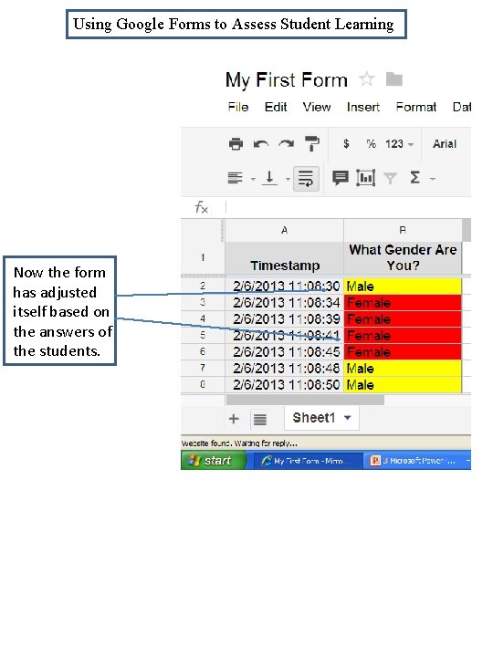 Using Google Docs to Assess Student Learning Dustin