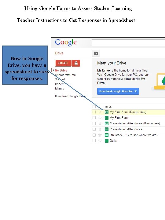 Using Google Docs to Assess Student Learning Dustin