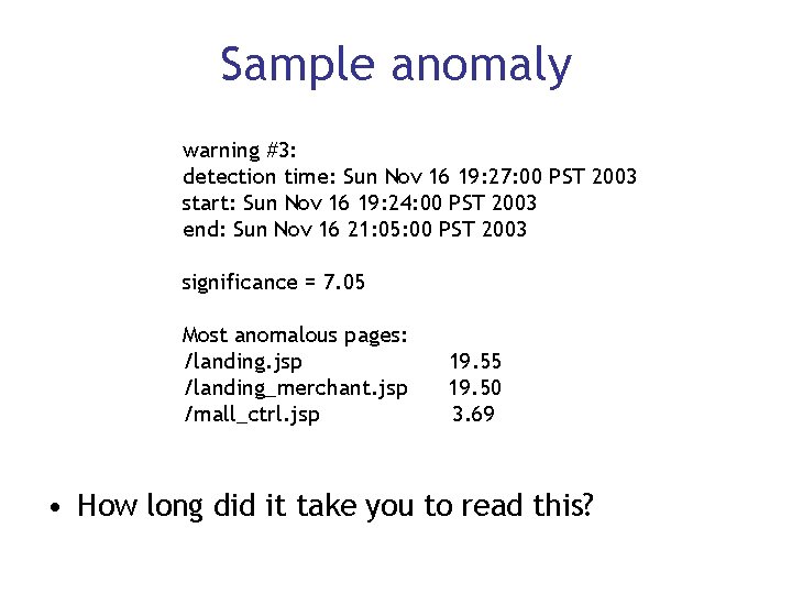 Applicationlevel logs visualization and anomaly detection Peter Bodk