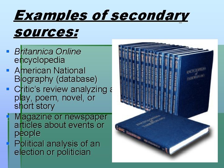 Primary and Secondary Sources Notes Guide and Quiz