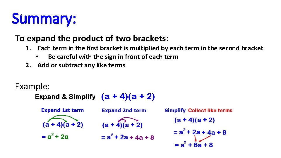 Expanding Brackets double Expressions with two sets of