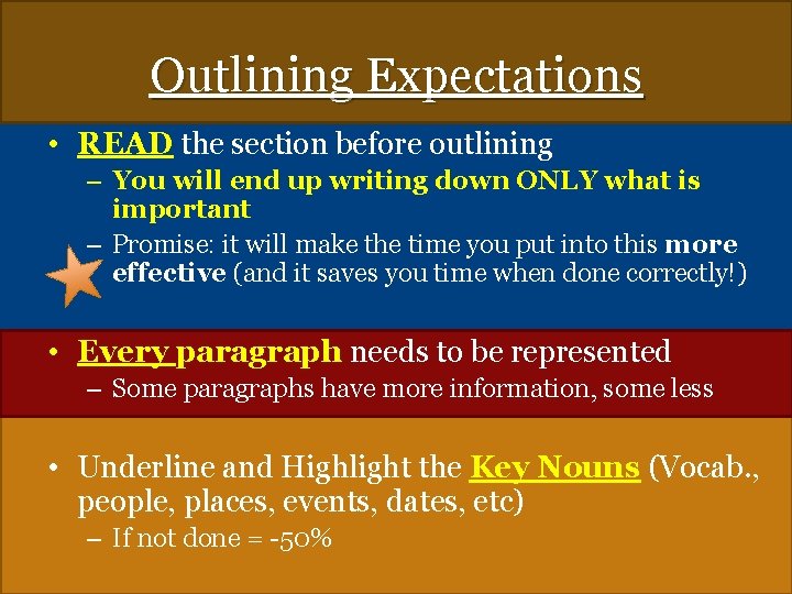 Western History Outlining Reasons Why We Outline It