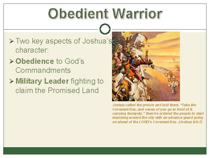 Objective Seeing that true heroes rely on God