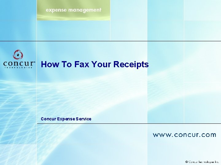 How To Fax Your Receipts Concur Expense Service