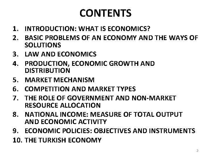 ECO 108 ECONOMICS 1 CONTENTS 1 INTRODUCTION WHAT
