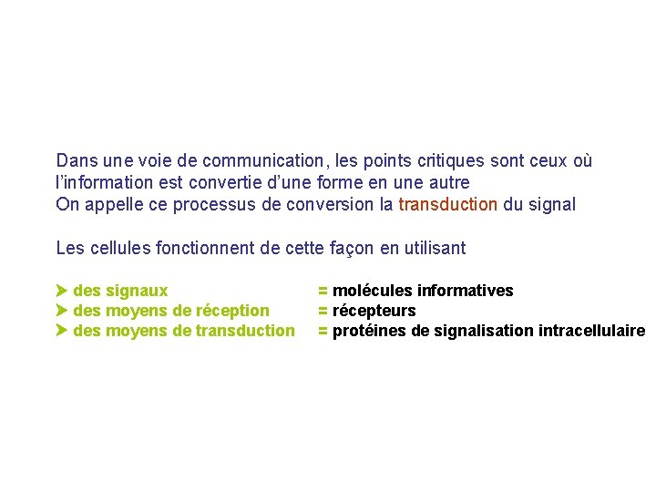Communications cellulaires Comme les organismes multicellulaires les ...