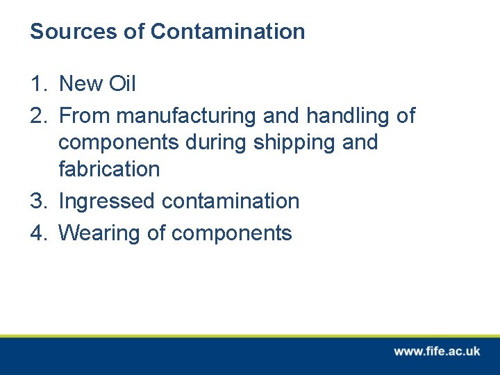 Oil Contamination About 95 of all hydraulic problems