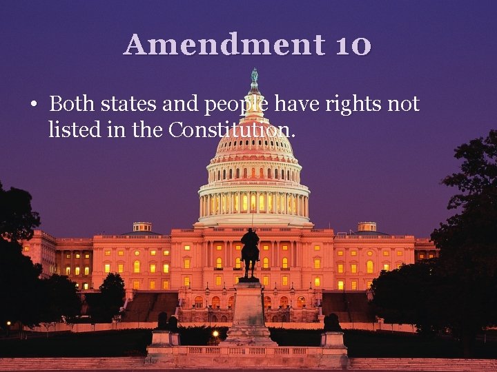 Bill of Rights First 10 Amendments Amendment 1