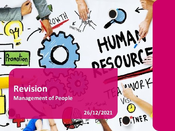 Revision Management of People 26122021 Today we will