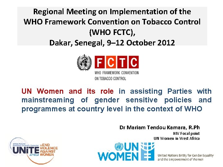 Regional Meeting on Implementation of the WHO Framework