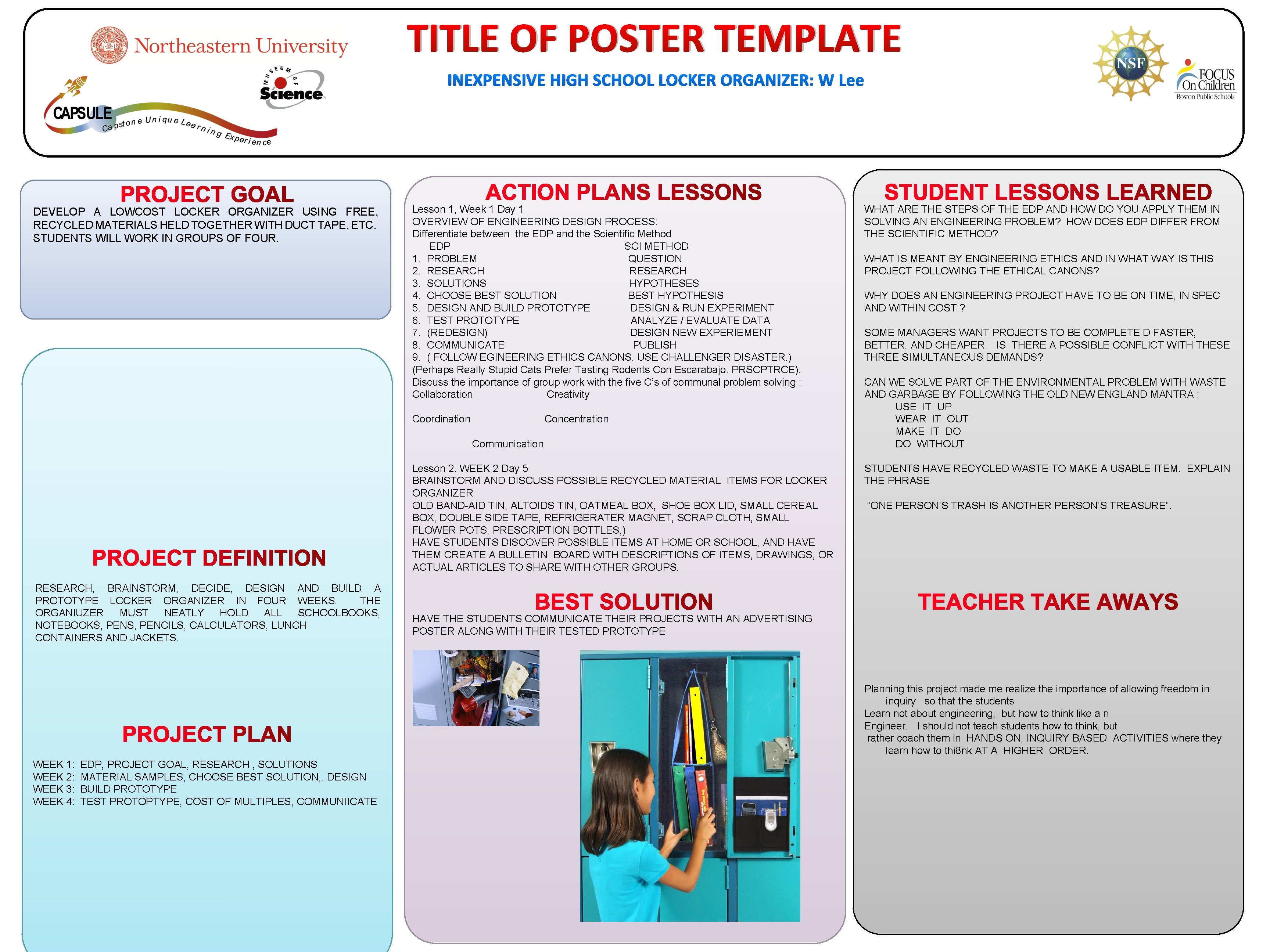 TITLE OF POSTER TEMPLATE INEXPENSIVE HIGH SCHOOL LOCKER
