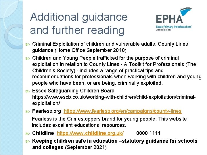 Sevenminute Safeguarding Staff Meeting County Lines Introduction County