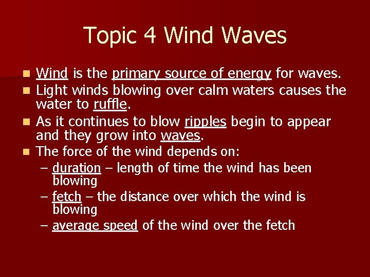 Unit 7 Waves Beaches Topic 3 Wave Sets