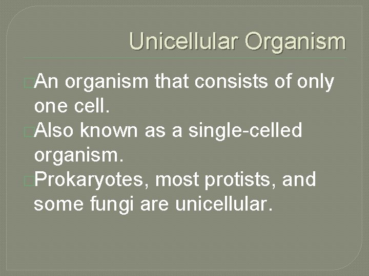Unicellular Organisms Week of February 4 th Unicellular