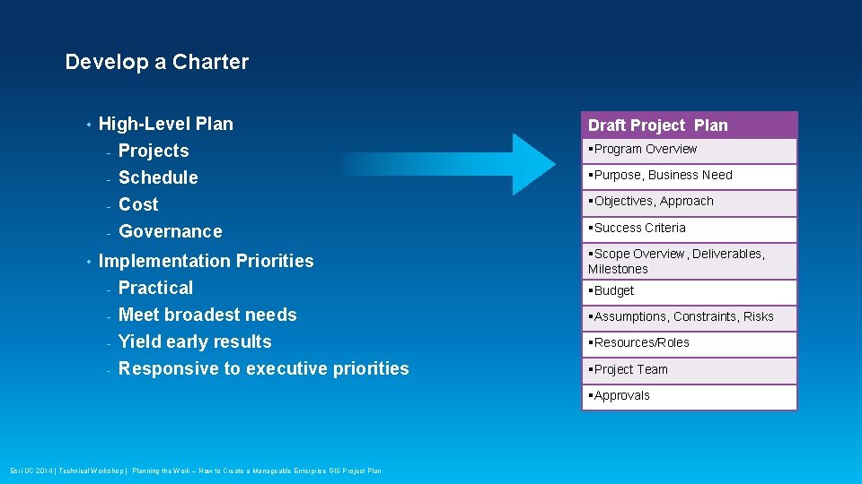 Planning the Work How to Create a Manageable