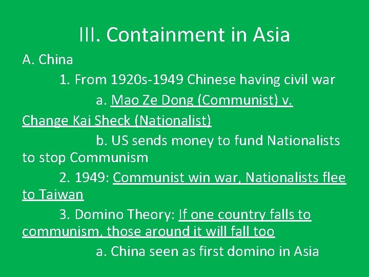 The Early Cold War Years Chapter 15 Sec