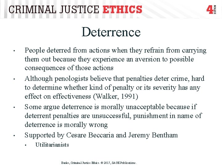 Chapter 6 The Purpose of Criminal Punishment The