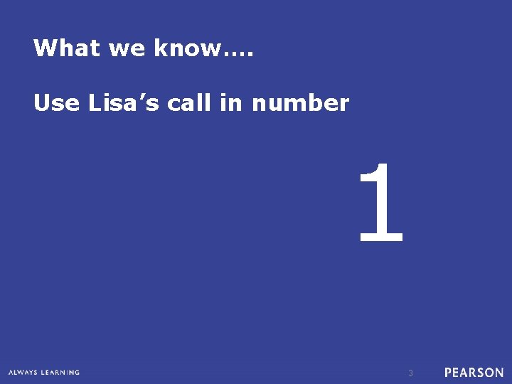 What we know Use Lisas call in number