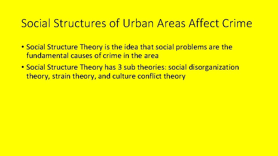 Psychology Critical Analysis Social Structure and Urban Crime