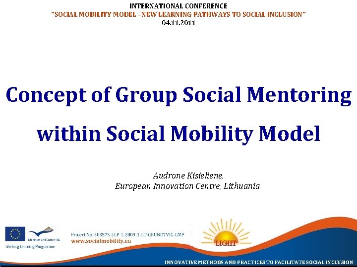 INTERNATIONAL CONFERENCE SOCIAL MOBILITY MODEL NEW LEARNING PATHWAYS